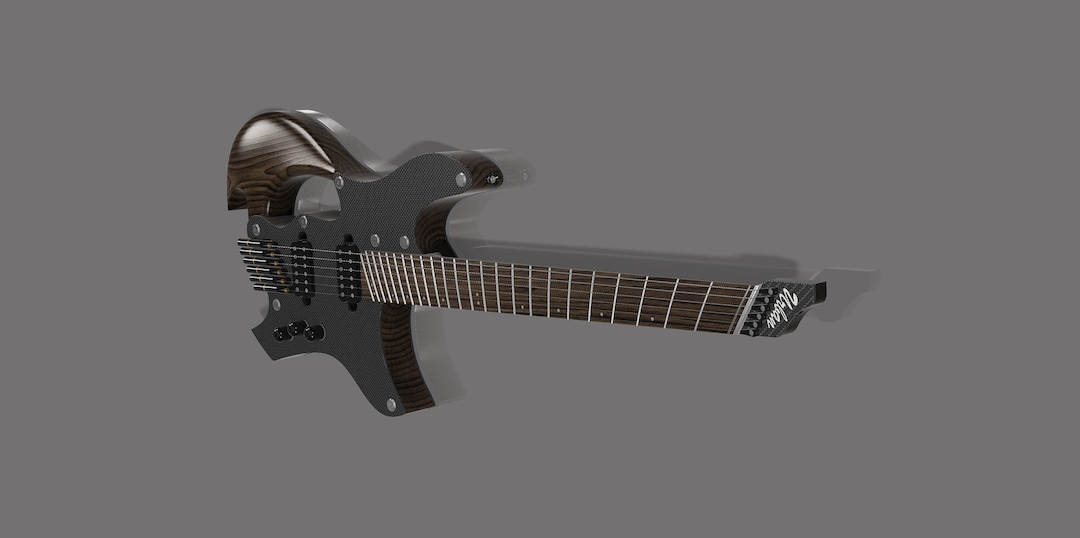 Custom Headless Guitar Design for CNC Router Machine or to Hand Craft ...