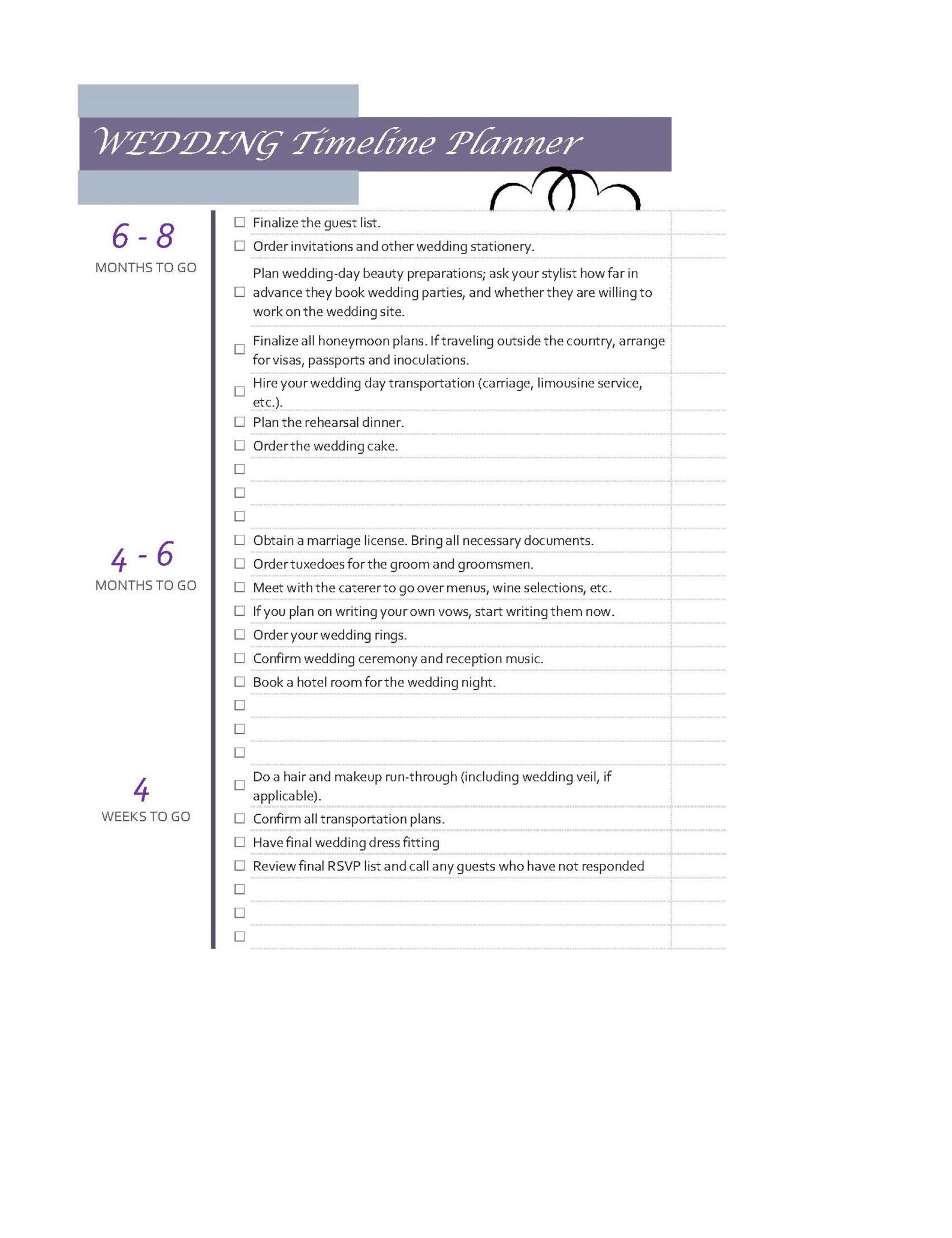 Wedding Planning Checklist/ Wedding Task Tracker / Wedding List ...