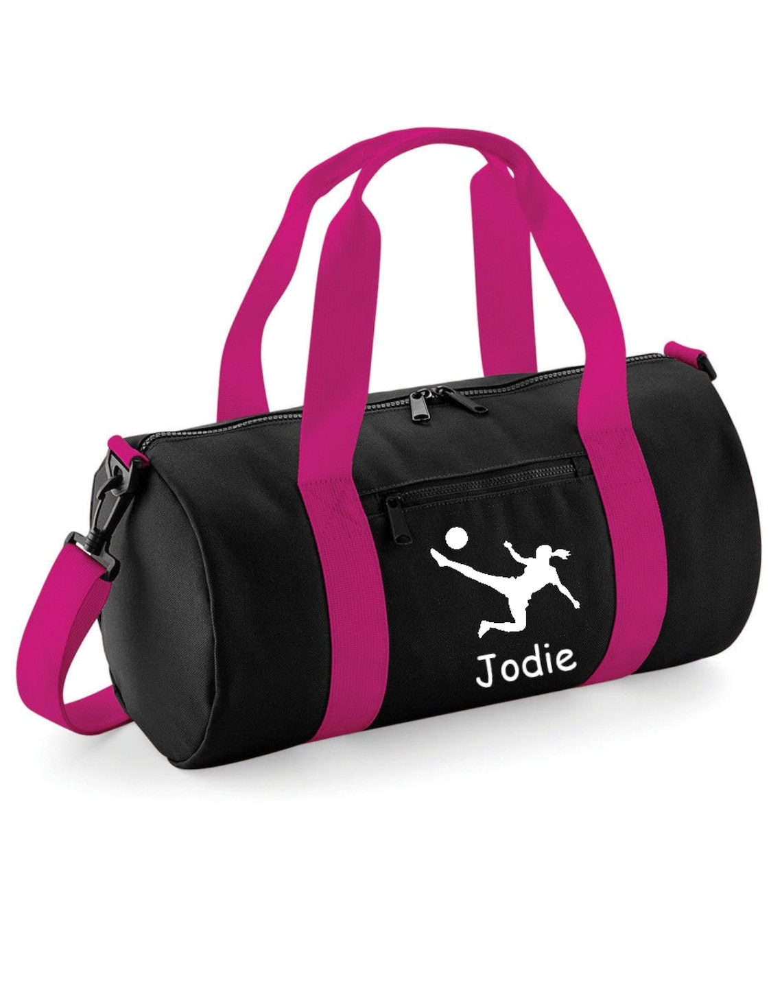 Girls Personalised Footballer Barrel Bag Kids Sports Gym - Etsy