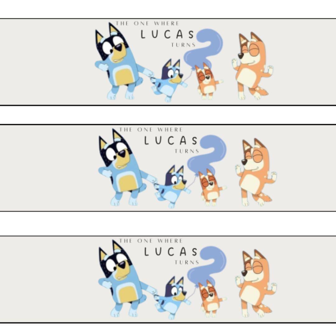 Editable Bluey Birthday Water Bottle Labels Bluey Birthday Party Two ...