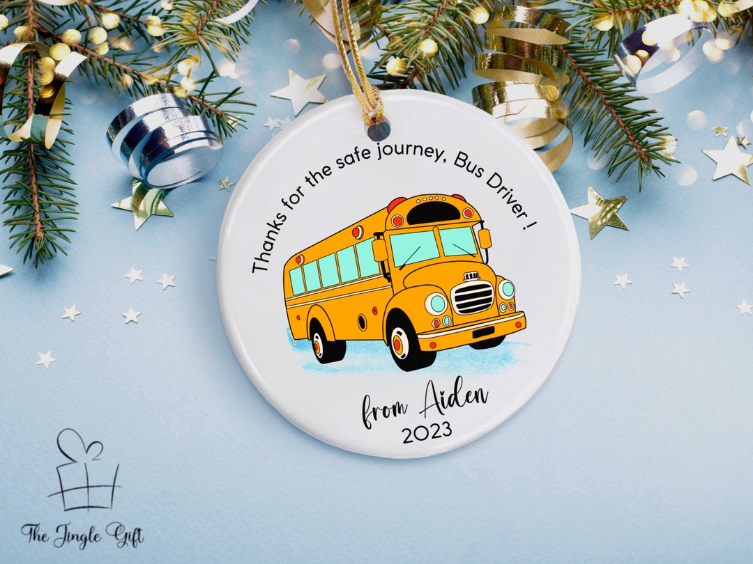 Personalized Ornament for School Bus Drivers, Bus Driver Appreciation ...