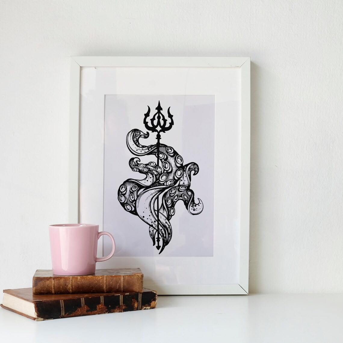 Tentacle Wrapped Trident - Vector Eps Svg Png Pdf Dxf - Digital File ...