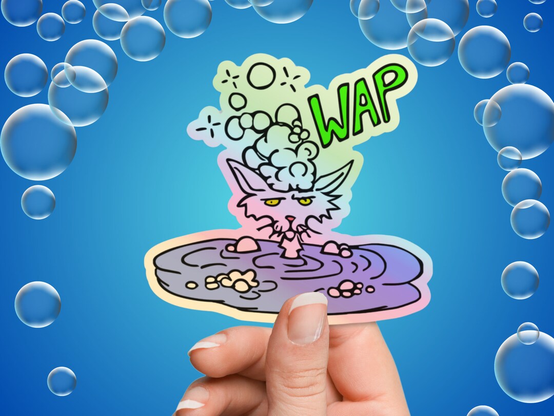 Wet Ass Pussy Holographic Sticker, Holo Cat Sticker, Profane Adult Gift ...