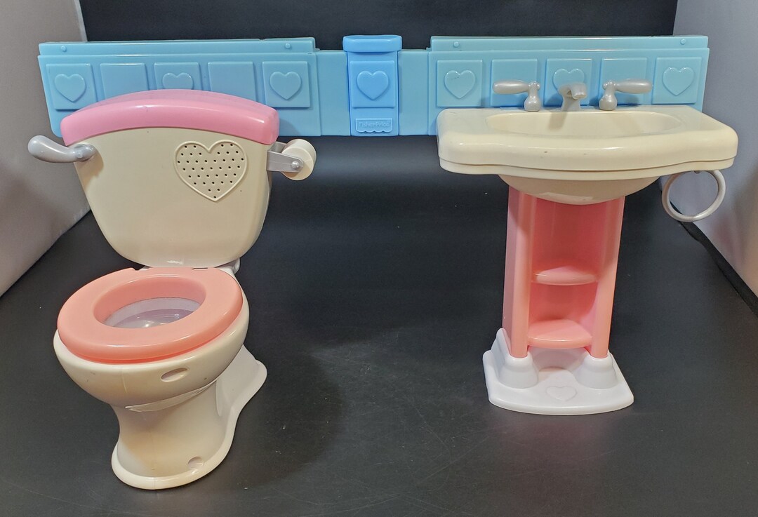 Fisher Price Little Mommy GOTTA GO Doll Potty Flushing Toilet & Sink ...