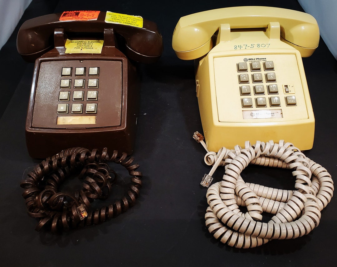 Set of 2 Vintage Western Electric Bell South Yellow and Brown Push ...