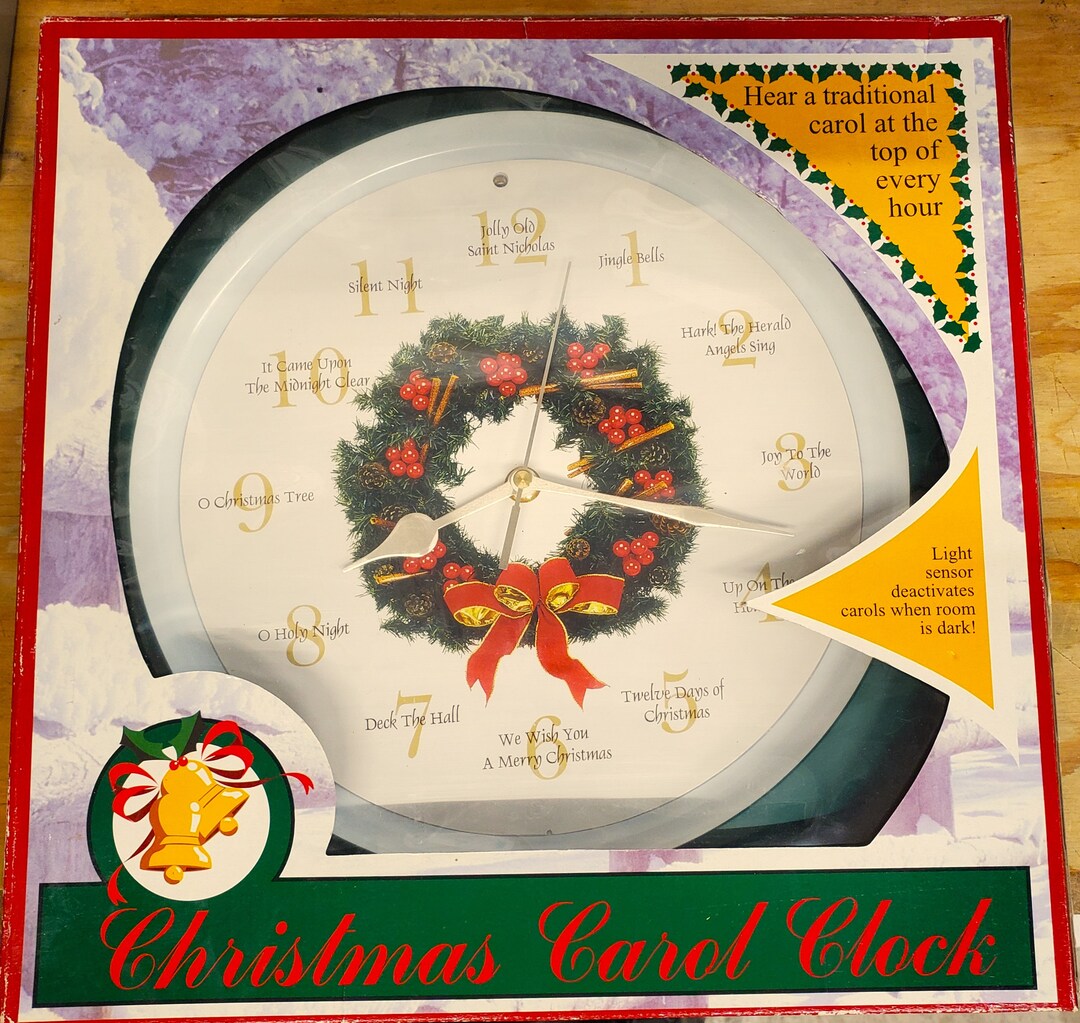 Vtg Feldstein Musical Christmas Carol Clock 12 Traditional - Etsy