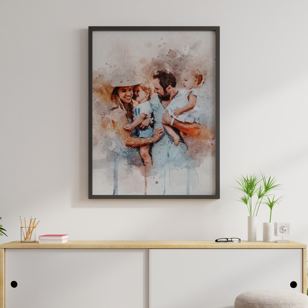 Custom Family Print Personalized Artwork Family Drawing Family Painting ...