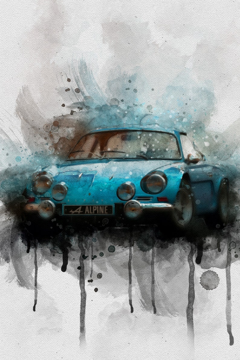 Custom Watercolor Car Portrait Watercolor Car Painting From Photo ...