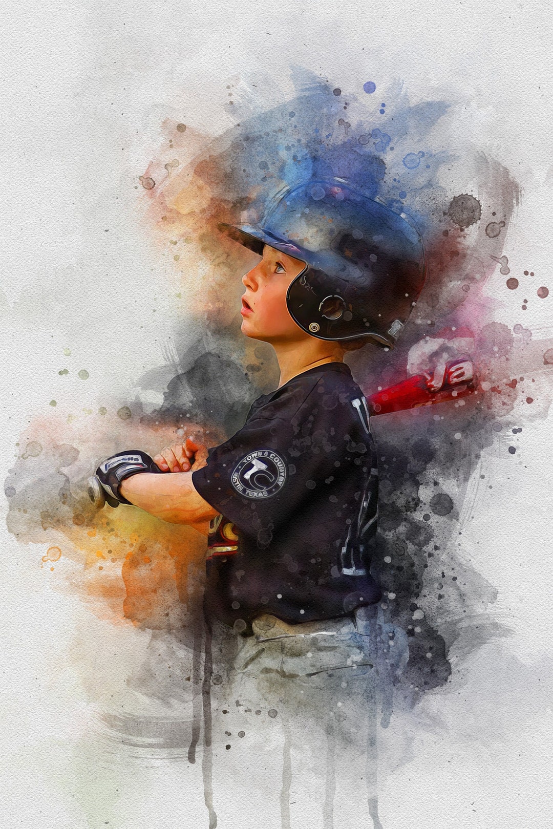 Game Day Personalized Baseball Gift Image Wall Art Painting From Photo ...