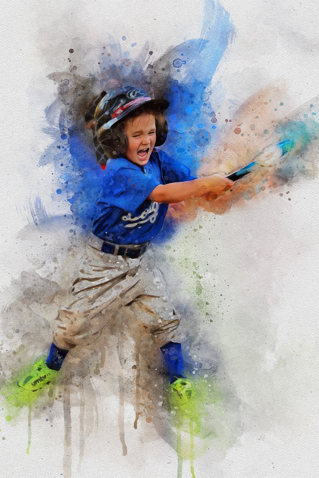 Custom Baseball Digital Wall Art Baseball Gift Baseball Painting From ...