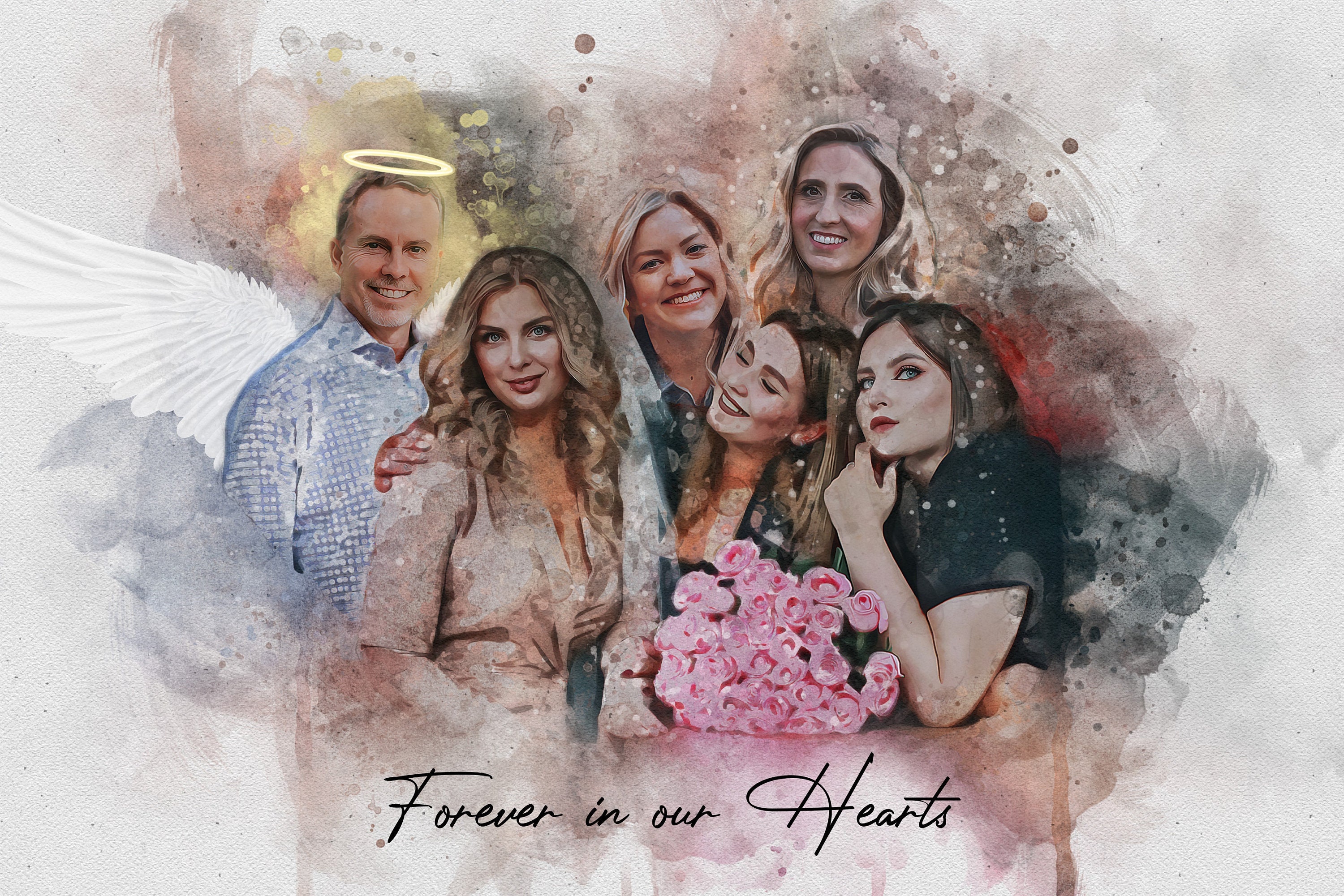 Add Deceased Love One to Photo Deceased Portrait From Photo in Loving ...