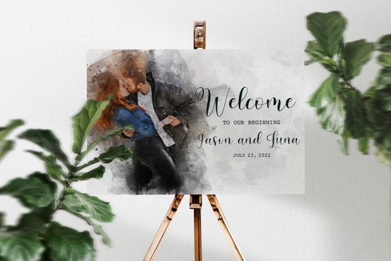 Personalized Wedding Welcome Sign Wedding Entrance Sign - Etsy