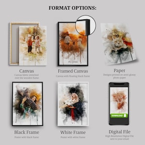 Family Portrait From Multiple Photos Add a Person to Photo Painting ...