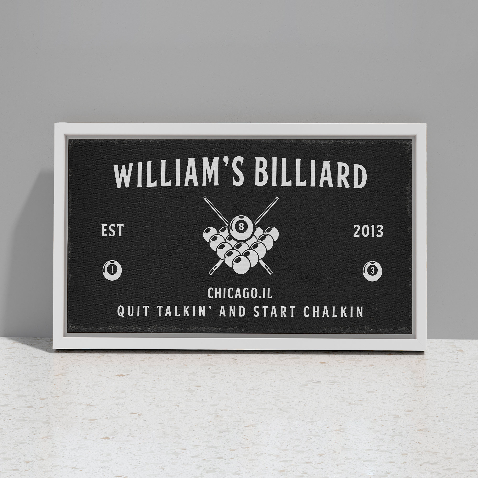 Billiards Decor Sign Room Wall Art, Billiard Enthusiast Present ...