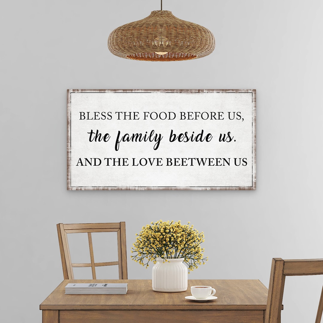 Dining Table Custom Christian Wall Art Decor Sign, Customized Bible ...
