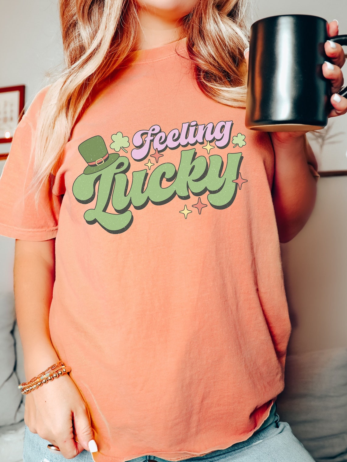 Feeling Lucky Svg Shamrock Svg Retro St Patricks Day Png - Etsy