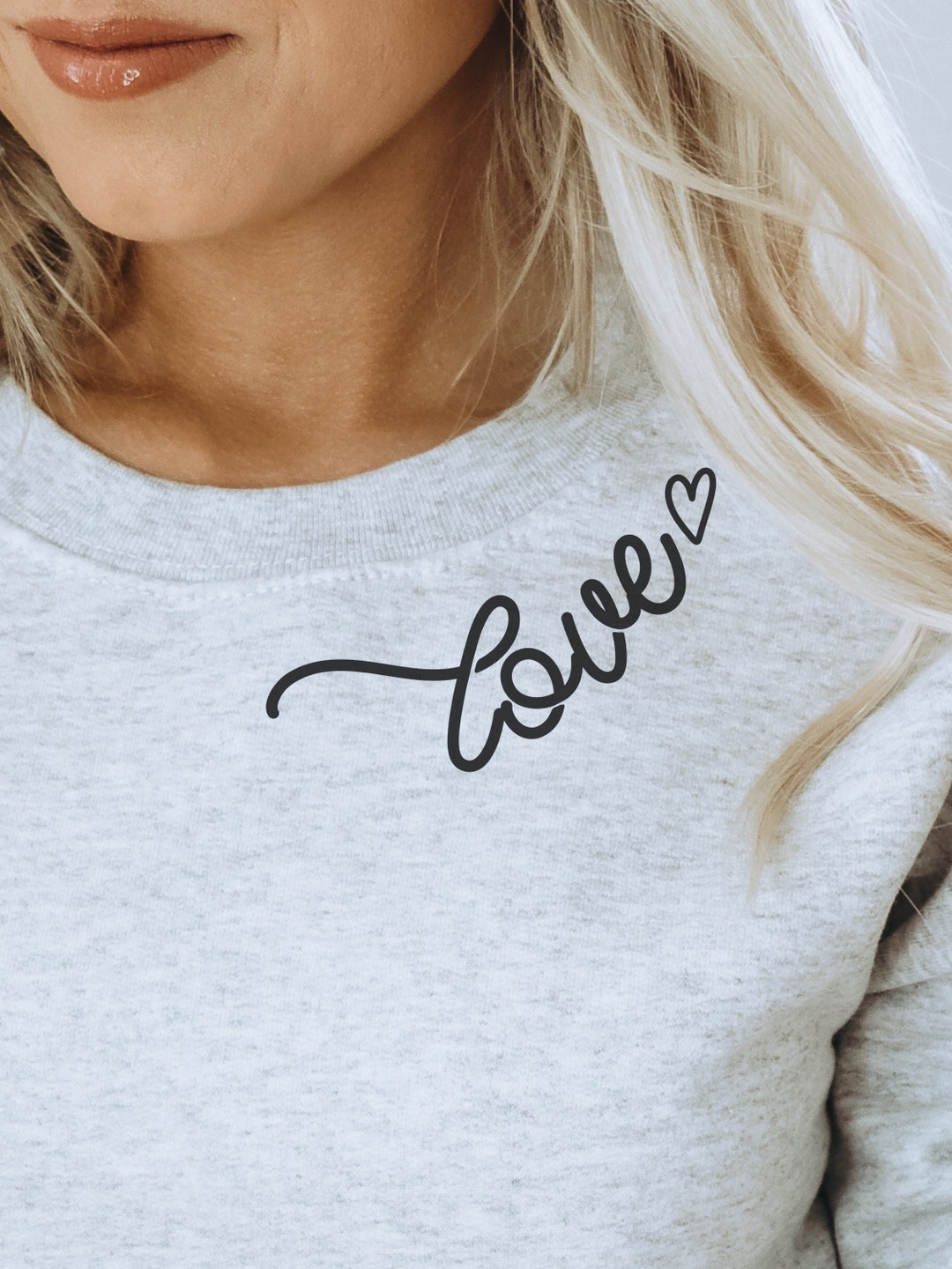 Love | Cursive Love | Minimalist Design | Neckline of Shirt | Trending ...