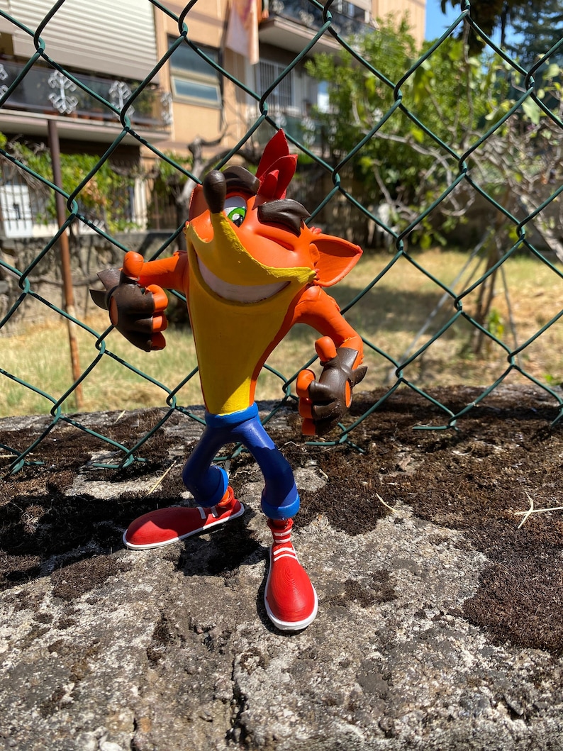 Crash Bandicoot Statue Action Figure - Etsy