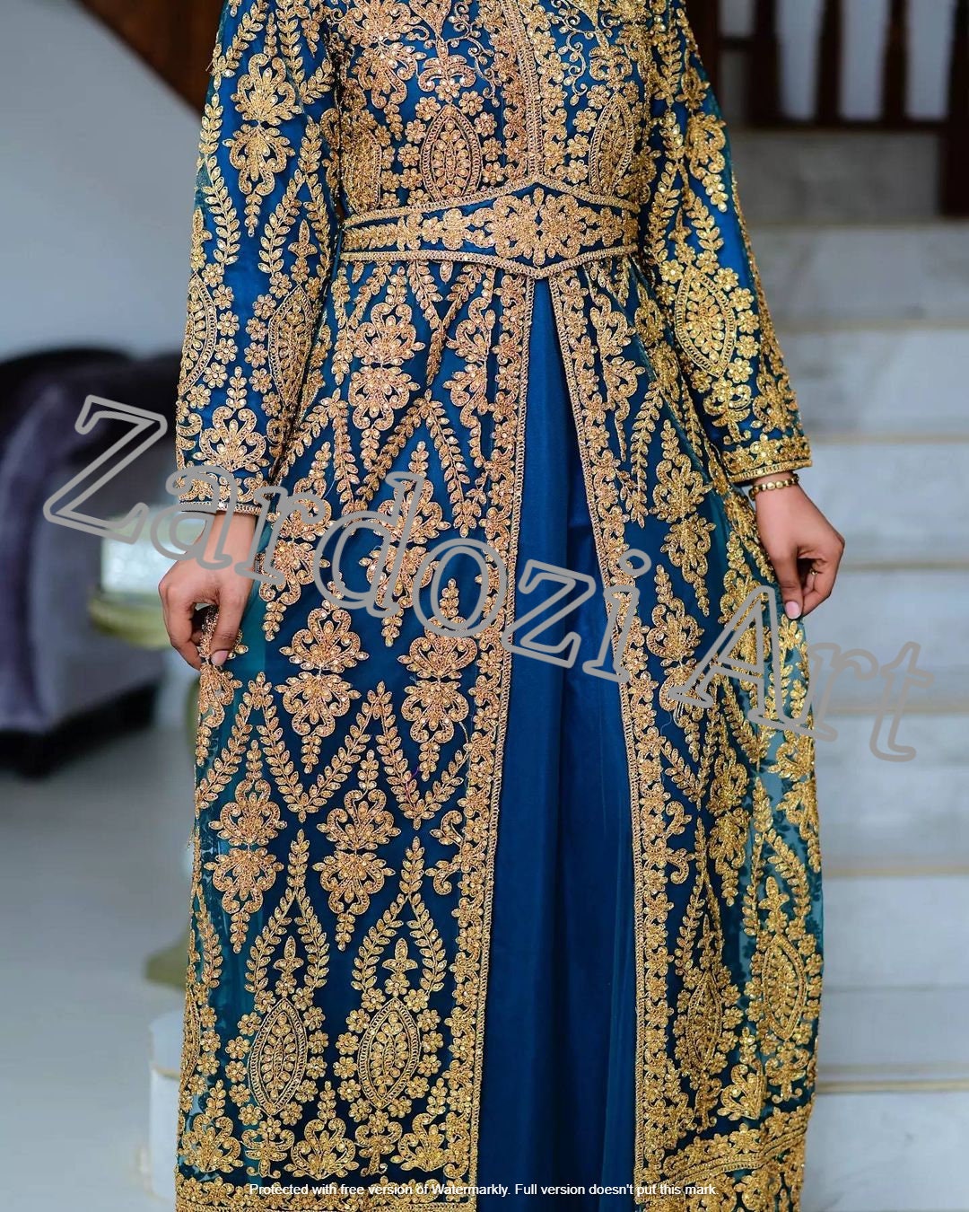 Moroccan Kaftan Embroidered Kaftan Robe Caftan Dress Maxi - Etsy