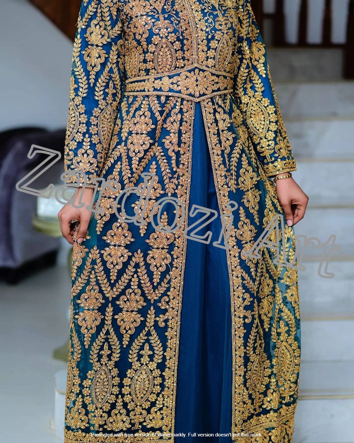 Moroccan Kaftan Embroidered Kaftan Robe Caftan Dress Maxi - Etsy
