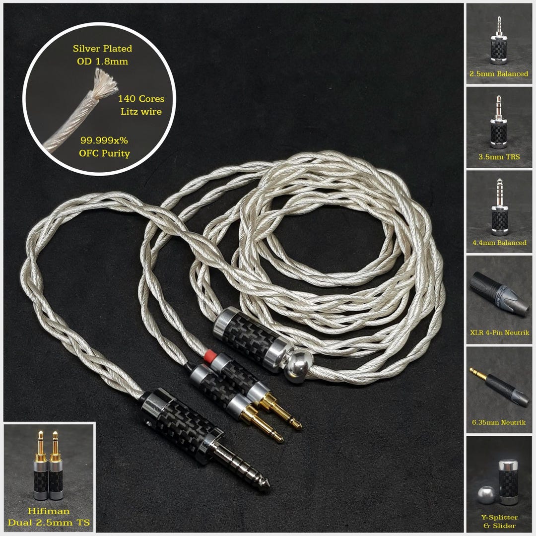 Cable for Monoprice M1060/M565 - OFC Silver Plated Copper- Custom ...