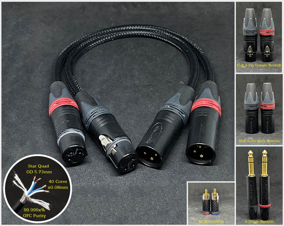 Custom Interconnected Cables Dual XLR Balanced, Dual RCA to RCA ...