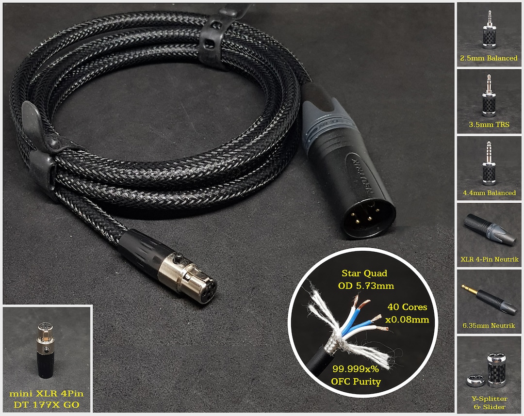 Cable for Beyerdynamic DT177X GO - Mini XLR 4pin - Custom Length ...