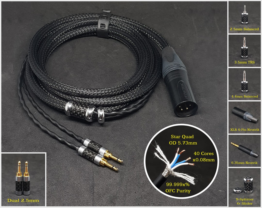 Cable for Monoprice M1060/M565- Dual 2.5mm TS - Custom Length - Custom ...