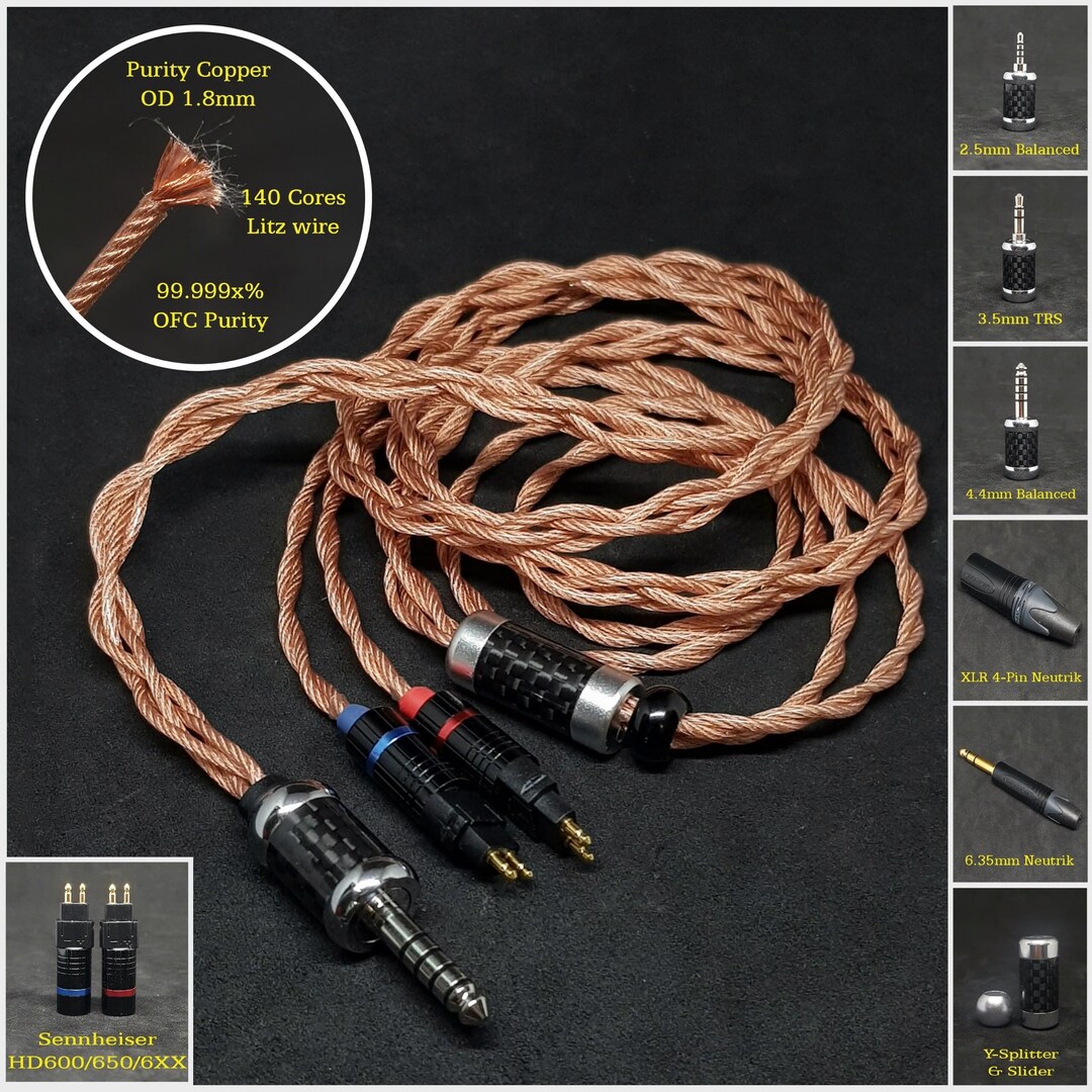 Cable for Hd6xx/hd600/hd650/hd660s OFC Purity Copper - Custom Length ...