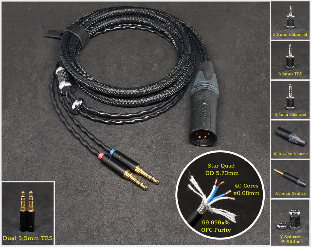 Cable for Arya/sundara/ananda/susvara - Dual 3.5mm TRS - Custom Length ...