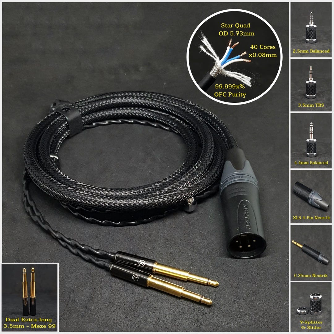 Cable for Meze 99 Classic/liric/noire/neo and 109 Pro - Custom Length ...