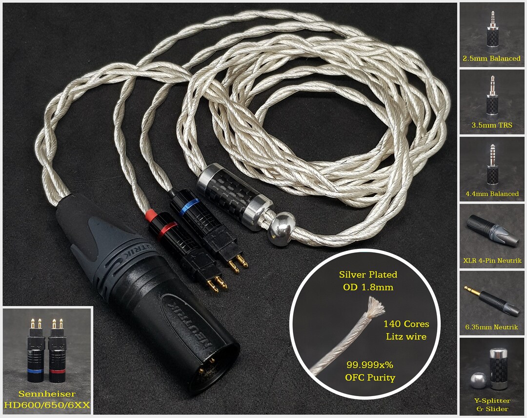 Cable for Hd6xx/hd600/hd650/hd660s OFC Silver Plated Copper Custom ...