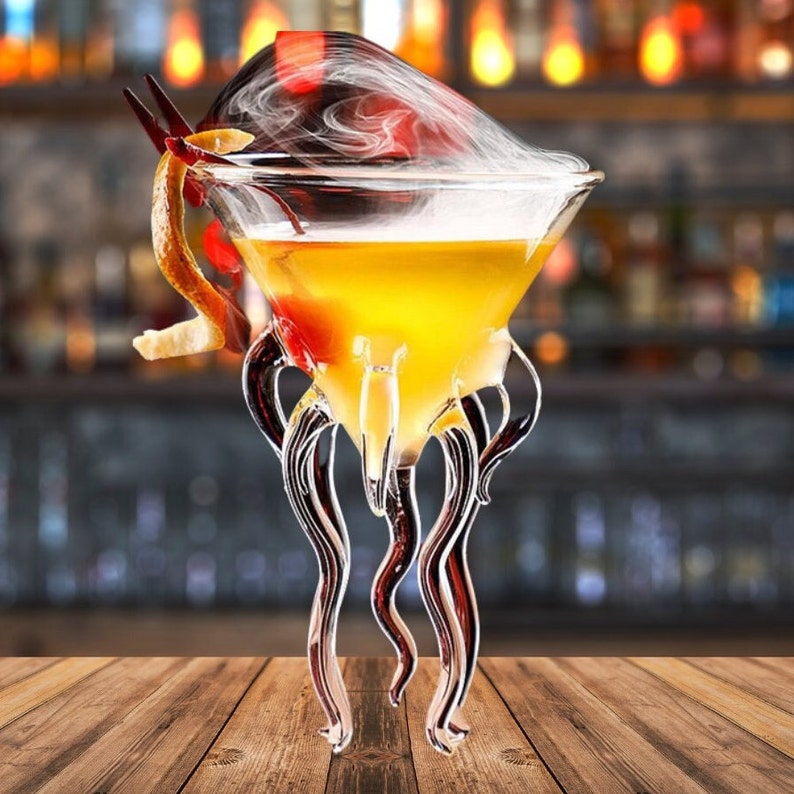 Pair of Octopus Shot/cocktail Glass cocktail Bar Barware - Etsy