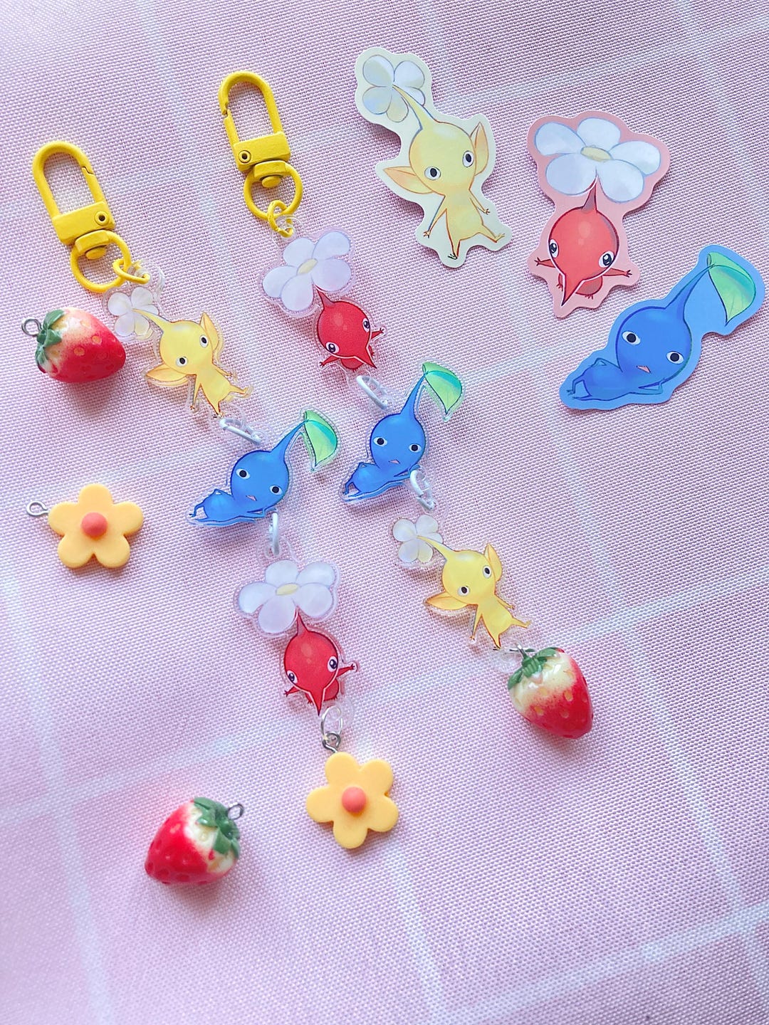 Pikmins Chain Charm, Keychain, Stickers, Fanmerch - Etsy