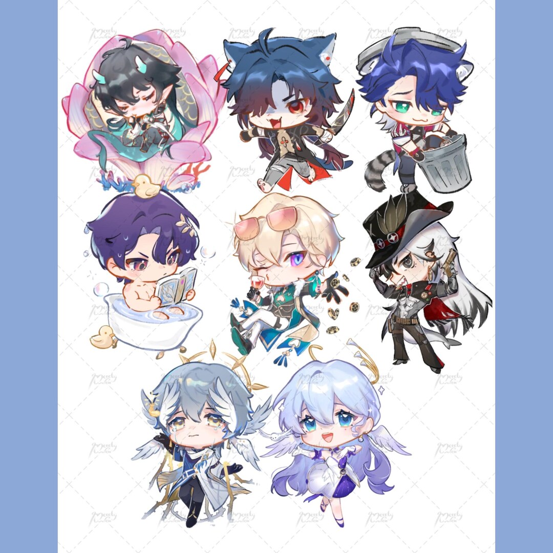 Acrylic Charms Honkai Star Rail, Chibi Cute Sampo, Aventurine, Dr.ratio ...