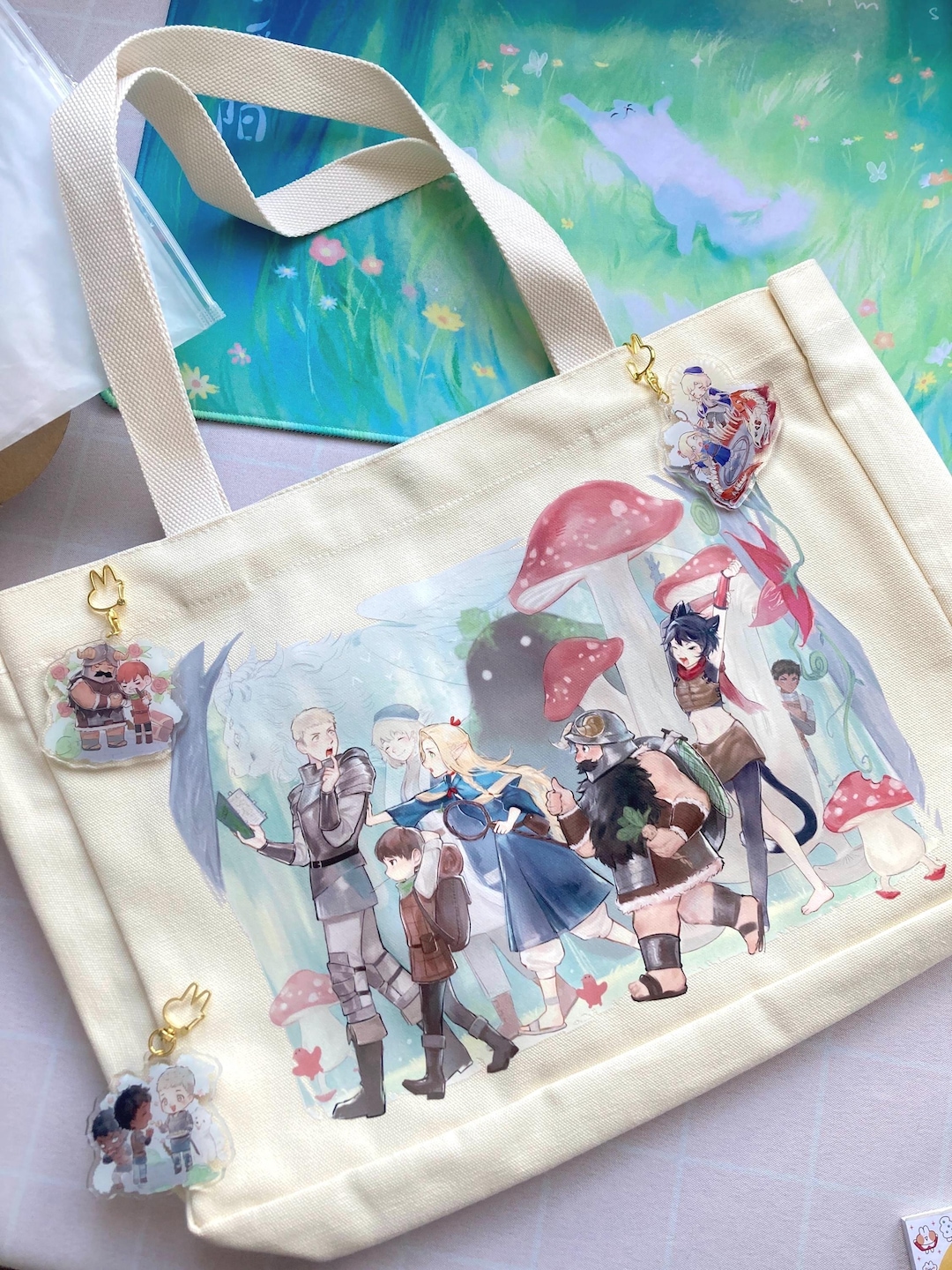 Dungeon Meshi Tote Bag, Delicious in Dungeon Fan Merch - Etsy