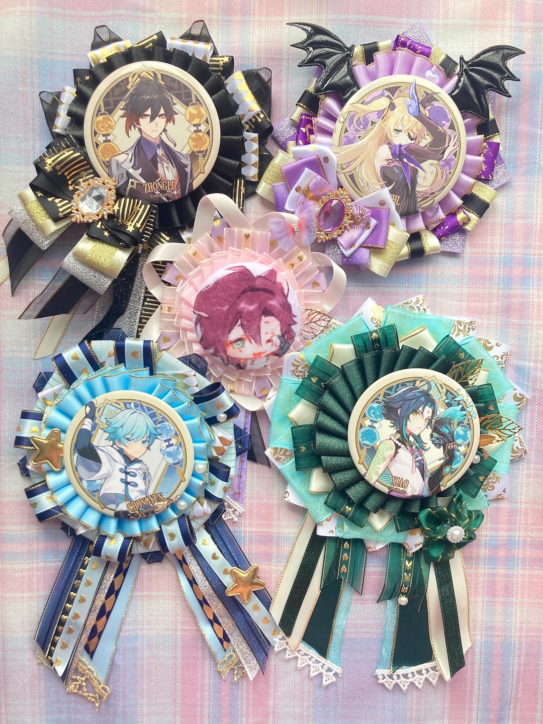 Rosette Badge Holder, Ita Bag, Pin Collector Bag Decoration Bow Ribbon ...