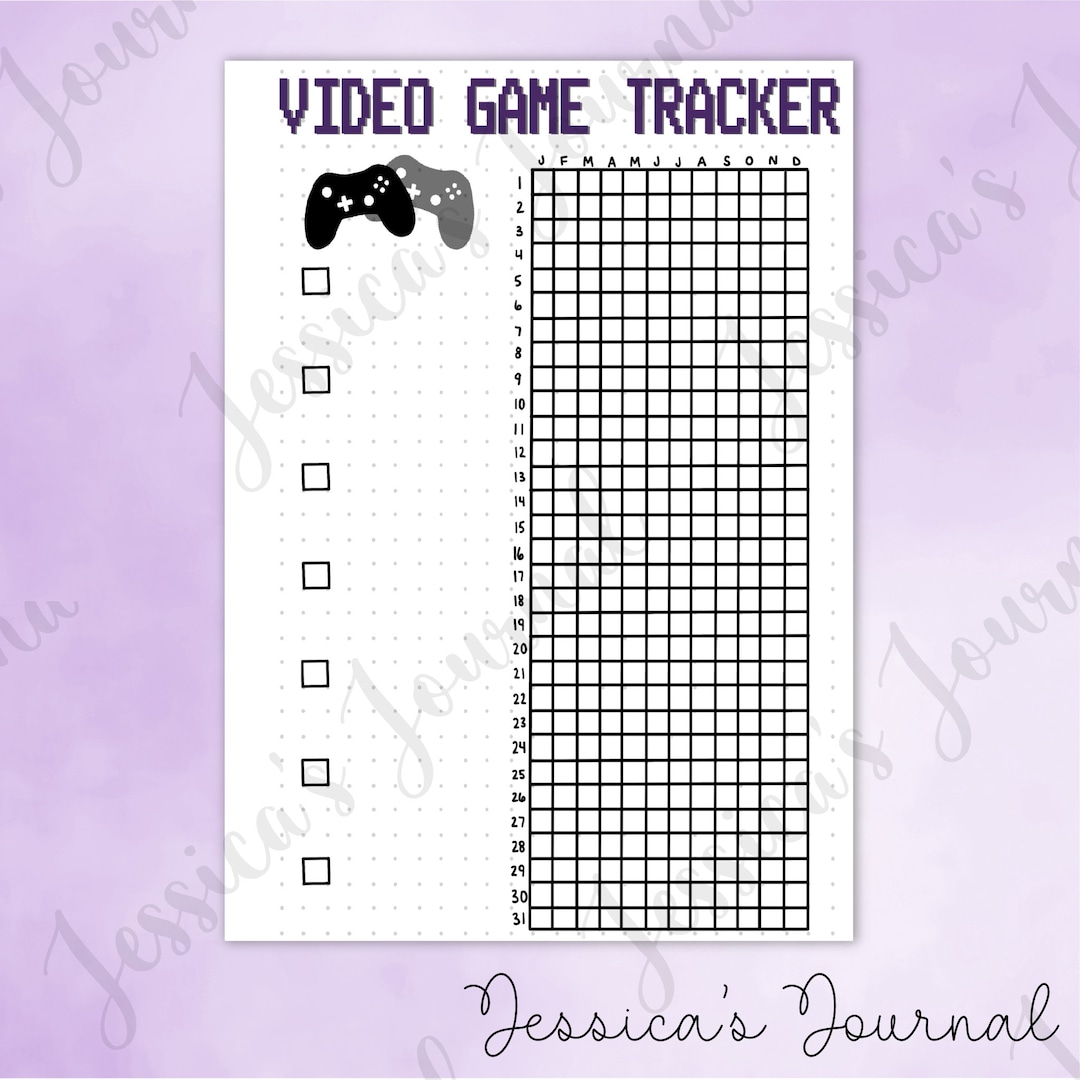 DIGITAL DOWNLOAD | PDF | Video Game Tracker | Jessica's Journal Spread ...