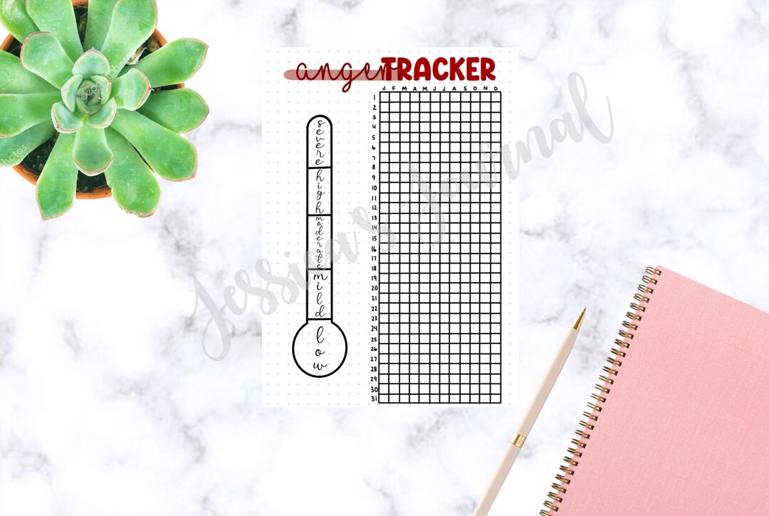 DIGITAL DOWNLOAD PDF Yearly Anger Tracker Jessica's - Etsy