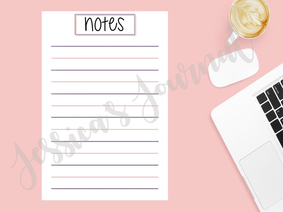 Notes Notepad Desk Planner Tear off Notepad Jessica's Journal - Etsy