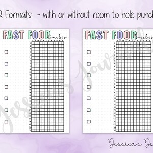 DIGITAL DOWNLOAD | PDF | Fast Food Tracker | Jessica's Journal Spread ...