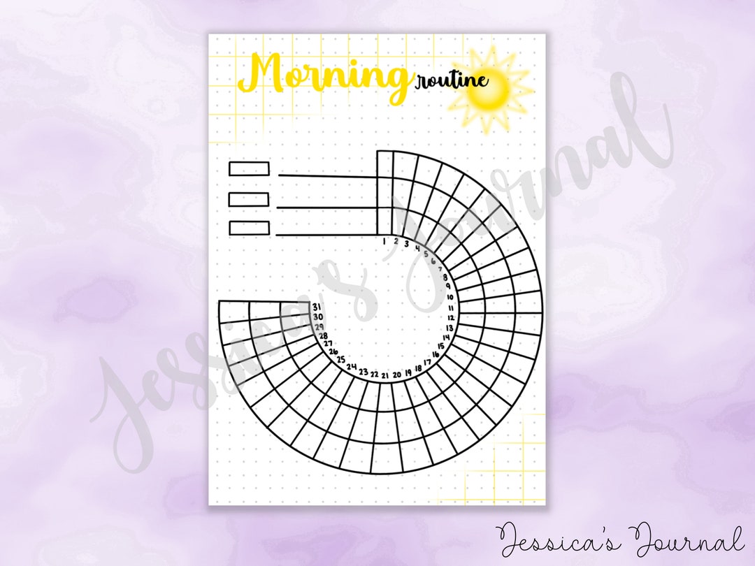 DIGITAL DOWNLOAD | PDF | Morning Routine Tracker | Jessica's Journal ...