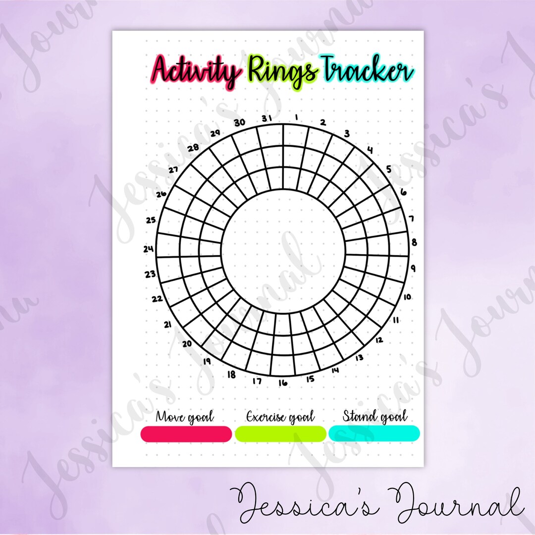 DIGITAL DOWNLOAD | PDF | Activity Rings Tracker | Apple Watch Rings ...