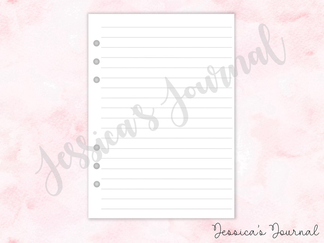 Blank Lined Pages | Jessica's Journal Spread - Etsy