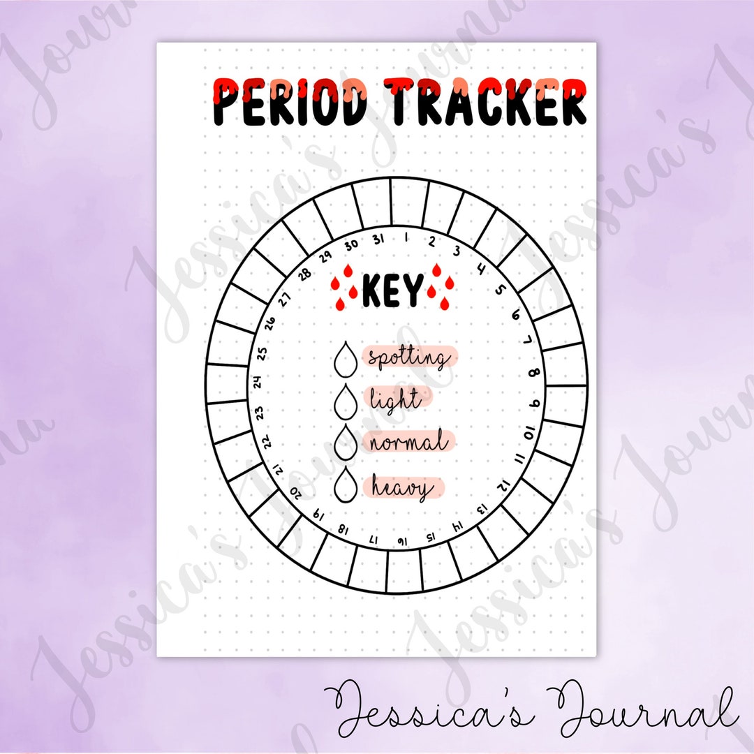 DIGITAL DOWNLOAD | PDF | Monthly Period | Jessica's Journal Spread - Etsy