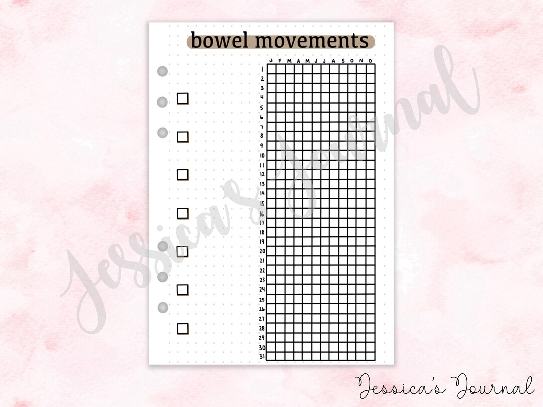Bowel Movement Tracker | Jessica's Journal Spread - Etsy