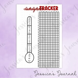 DIGITAL DOWNLOAD | PDF | Yearly Anger Tracker | Jessica's Journal ...