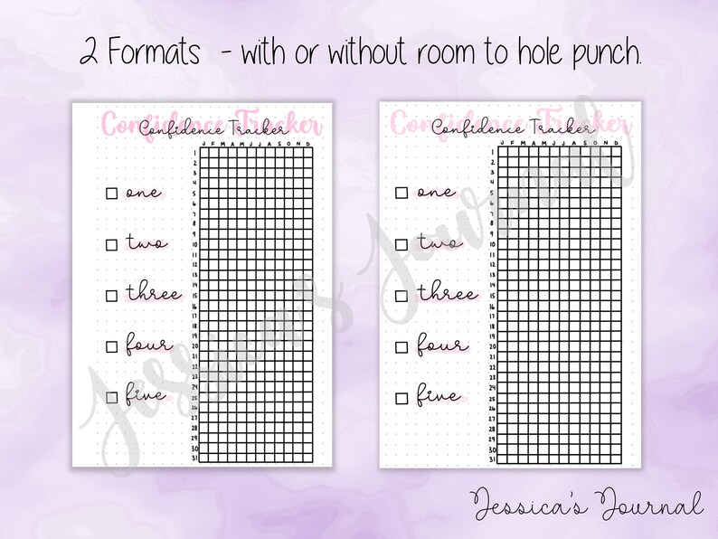 DIGITAL DOWNLOAD PDF Confidence Tracker Bullet Journal - Etsy