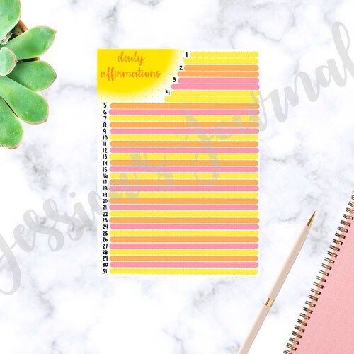 Daily Affirmations Jessica's Journal Spread - Etsy