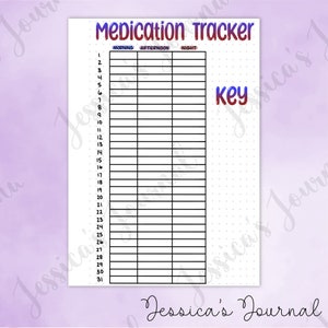DIGITAL DOWNLOAD | PDF | Morning, Afternoon, Night Medication Tracker ...